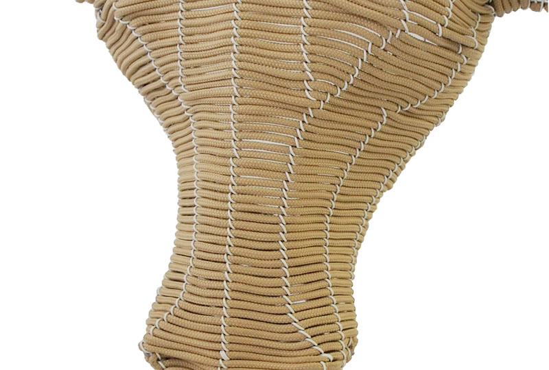 African Creative :: Small Bull Head - Beige and white