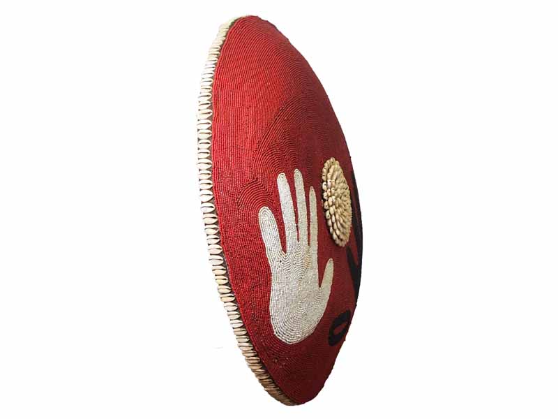 African Creative :: Large Beaded Shield - Hands